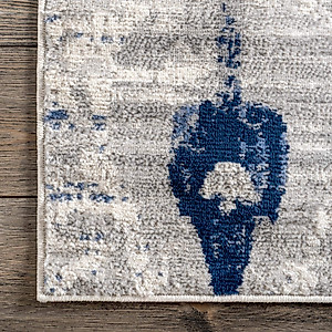 nuLOOM Lailah Abstract Tribal Area Rug , 4' x 6', Silver, Rectangular