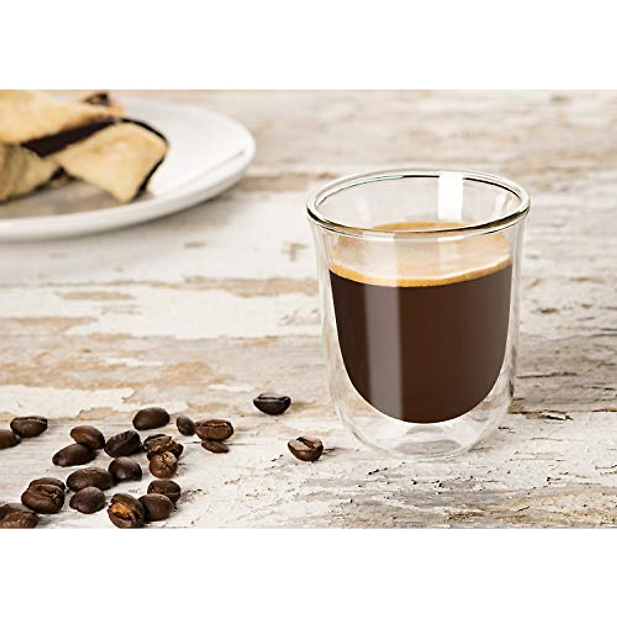 JoyJolt Javaah Double Walled Espresso Glasses Espresso Cups (Set of 2)- 2-Ounces