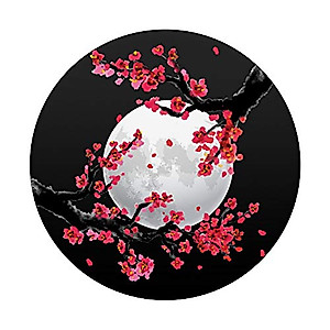 Moonlight Japanese Floral Sakura Night Moon Cherry Blossom PopSockets PopGrip: Swappable Grip for Phones & Tablets
