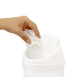 carrotez Desk Trash Can, 2 Liter / 0.5 Gallon, Small Trash Can with Swing Top Lid for Desktop, Tabletop, Vanity, Countertop