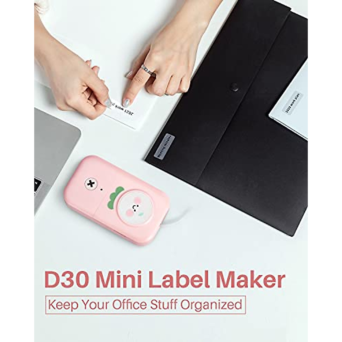 Memoking D30 Label Maker Sticker Machine - Portable Thermal Printer Mini Sticker Maker Machine, Compatible with iOS & Android, for Kitchen Home Office Organization