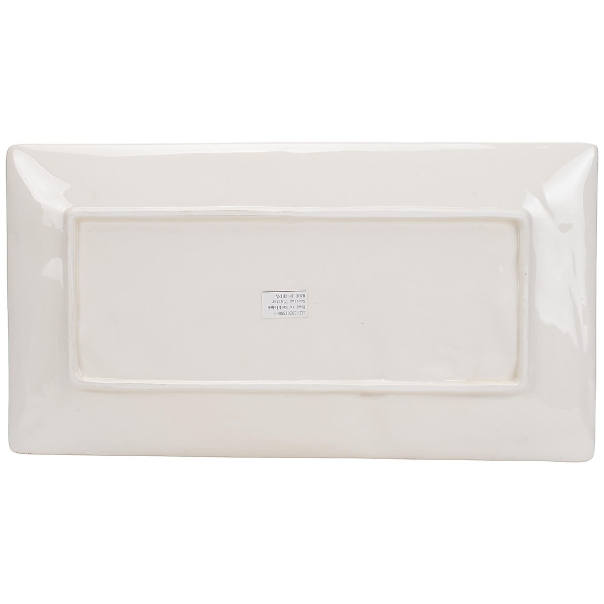 DEMDACO Road To Bethlehem Cream 16 x 8 Ceramic Earthenware Christmas Serving Platter