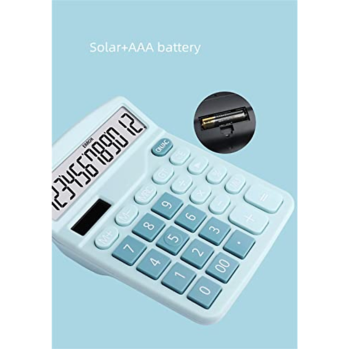 Desktop Calculator, 12 Digits Electronic Calculators for Home Office School, Solar and Battery Dual Power, Calculators Financial Accounting Tools (White)