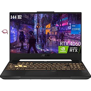 ASUS 2023 TUF F15 Gaming Laptop, 15.6" FHD 144Hz FHD, NVIDIA GeForce RTX 4060, Intel Core i7-12700H, 16GB DDR4, 1TB PCIe SSD,Wi-Fi 6, Windows 11 Home. IPS-Type Display, Backlit Keyboard, Gray/OLY