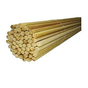 Fartime 12 Inch Long and 16 Inch Long Natural Blank Round Unfinished Bamboo Dowel Rods Craft Sticks Craft Projects,60 Pieces(0.24 Inch Diameter)