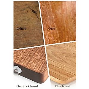 Luxdecor Real Wood Cutting Boards for Kitchen Double sides No Splicing Thick Chopping Boards 3 Size Wooden Cutting Board