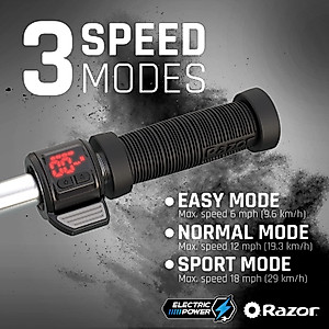 Razor Icon Electric Scooter –Up to 18 MPH, Up to 18 Miles Range, Foldable and Portable, Adult Electric Scooter for Commuting and Recreation