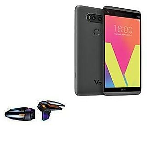 BoxWave Gaming Gear Compatible with LG V20 - Touchscreen QuickTrigger Auto, Trigger Buttons Autofire Gaming Mobile FPS - Jet Black