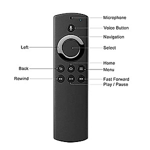 Amtone Replacement PE59CV Voice Remote (2nd Gen) w/TV Controls fit for TV Stick (2nd Gen, 3rd Gen, Lite, 4K), TV Cube (1st Gen, 2nd Gen, and Later), Fire TV (3rd Gen, Pendant Design)