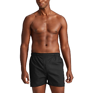 POLO Ralph Lauren Men's Classic Fit Cotton Woven Boxers 3-Pack, Bengal Stripe/Red, Stockton Plaid/Red, Black/Red-3 Pack, Medium