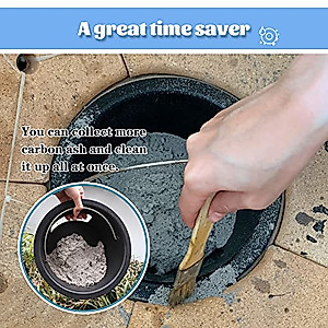 KAMaster Carbon Steel Ash Can with Handle for Kamado Classic Joe,Ash Pot Must Have for Kamado Accessories Charcoal Basket Folding Handle Ash Collector for Grill Classic Series and Other Similar Size