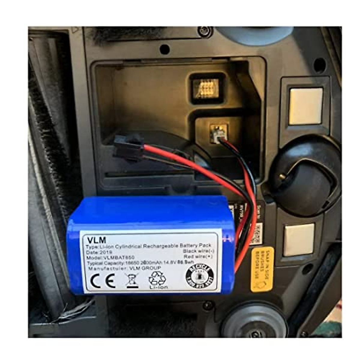 VLM Replacement Battery Pack for Shark Ion Robot RVBAT850 RVBAT700 Battery for RV-85 RV-850 RV 750_N Robots 14.8V