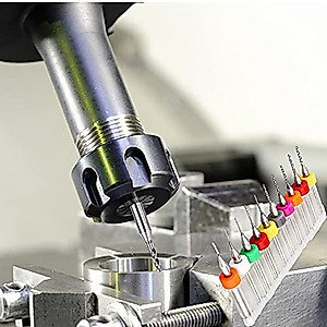 KEWAYO 10 Pcs 0.6mm to 1.5mm Tungsten Carbide Macro Drill Bits Set, PCB Drill Bit Set, Mini Drill Bit 1/8 Inches Shank for Print Circuit Board, Amber, Beeswax, Rough Stone, Dremel, Jewelry