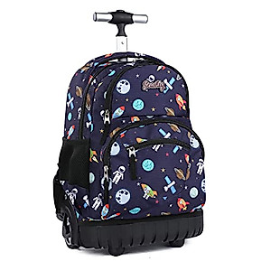 seastig Rolling Backpack 16 Inch Wheeled Backpack Laptop Backpack Carry-on Backpack School College Travel
