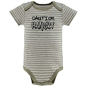 The Peanutshell Short Sleeve Baby Bodysuits Set for Boys - Camo & Dinosaur - 5 Pack Set (3M)