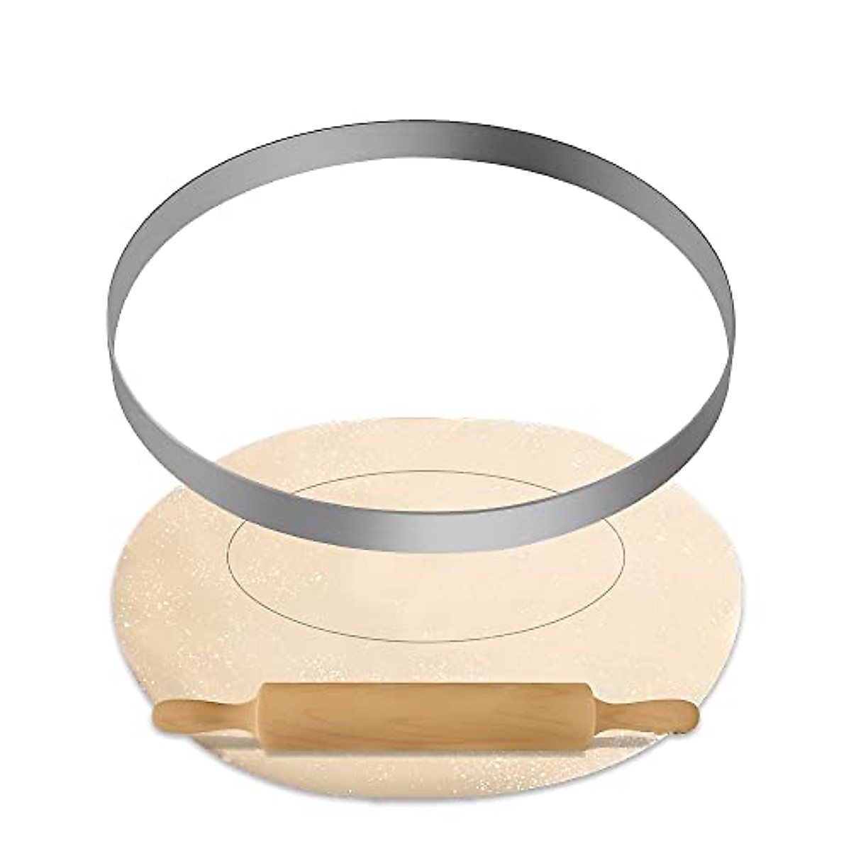 PAMISO Large Empanada Maker, 6 inch Empanada Seal with 7 Inch Dough Cutter Circle, Stainless Steel Empanada Press, Pastry Tools, Pocket Pie