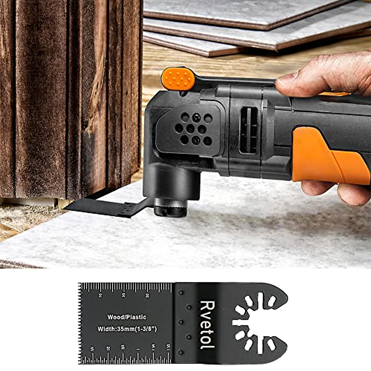 5 Wood Oscillating Tool Saw Blades, Professional Universal Multitool Blades Kit, 1-3/8-Inch Multitool Quick Release Blades Compatible with Dewalt Dremel Porter Cable Fein Worx Makita