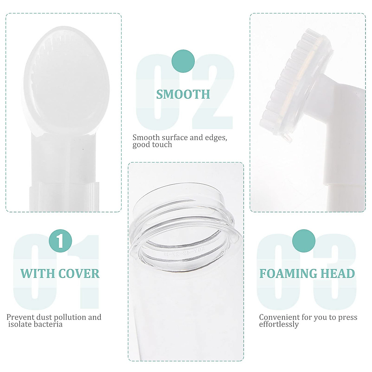 DOITOOL 2pcs Sparkling Bottle Foam Face Wash Liquid Hand Soap Foaming Foaming Soap Dispenser Empty Pump Bottles Travel Soap Hand Soap Foaming Bottles Empty Sub Bottle Clean