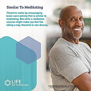 Life Extension Theanine XR Stress Relief – Stay Calm in The Face of Daytime Stress – Gluten-Free – Non-GMO – Vegetarian – 30 Vegetarian Tablets