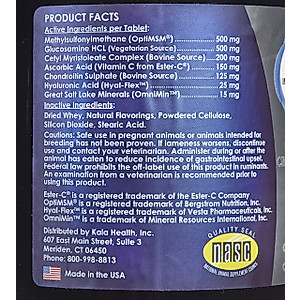 PeakTails Arthrix Plus HA, 90 Count Tablets, Provides Maximum Hip & Joint Support for Dogs, Formulated with Clinically Studied Ingredients, MSM, Glucosamine, Chondroitin, Hyaluronic Acid