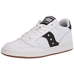 Saucony unisex adult Jazz Court Sneaker, White/Black, 8 Women Men US