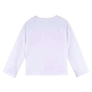 Gerber Unisex Baby Toddler UPF 50+ Long Sleeve Rashguard Swim Shirt, White, 12 Months