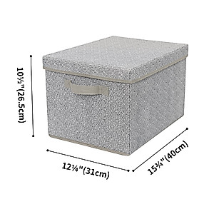 GRANNY SAYS Bundle of 3-Pack Lidded Closet Storage Bins & 3-Pack Rectangle Storage Bins with Lids