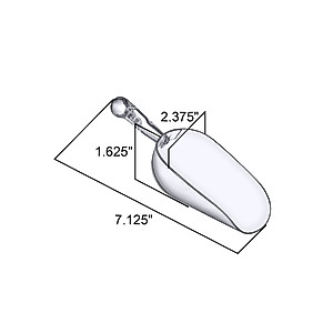 Amazing Abby - Elsa - 5-Ounce Plastic Ice Scoops (Set of 4), Plastic Utility Scoops, BPA-Free, Food-Grade, Shatter-Proof, Good for Kitchen and Restaurant, Perfect for Home and Commercial Use