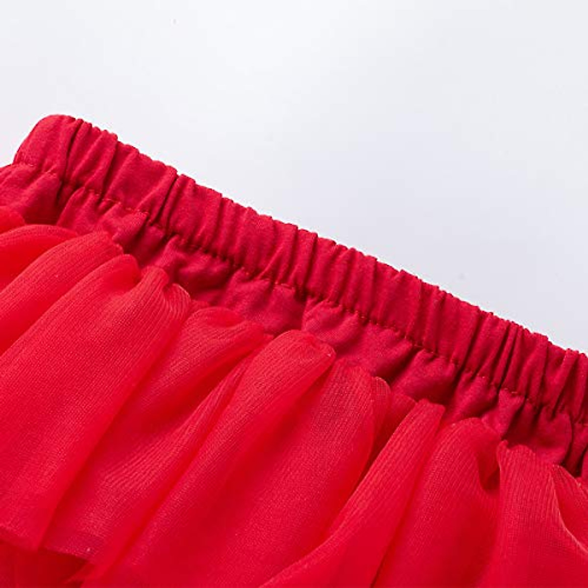 Baby Girls Tutu Skirt, Infant Tulle Tutus, Newborn Soft Skirts for Toddlers Red