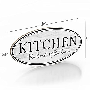 Barnyard Designs Rustic Wooden Kitchen Wall Decor Sign, Country Farmhouse Decoration for Your Home, Kitchen, or Dining Room, 16” x 7”