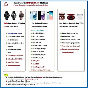 Wireless Charger for Samsung, 3 in 1 Charging Station/Dock for Galaxy Phone/Watch/Buds,Z Flip4/3 S23/22/21/20/Note 20/10, for Galaxy Watch 4/3/Active/2/1, Buds+/Live(Not for Watch 5/Pro)