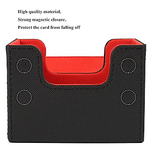 AEGIS GUARDIAN Card Deck Box for MTG, Commander Deck Box Hold 120+ Sleeved Cards, Leather Strong Magnet Card Deck Case Holder for Magic Cards TCG CCG, Red Inner