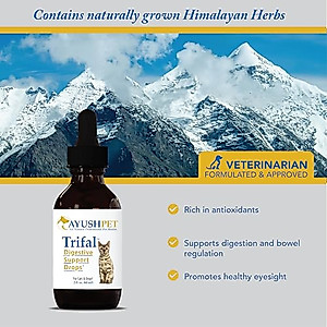 Ayush Herbs Pet Trifal Drops, Holistic Digestive Drops for Pets, Ayurvedic Formula for Healthy Digestion and Elimination, 2 Fluid Ounces