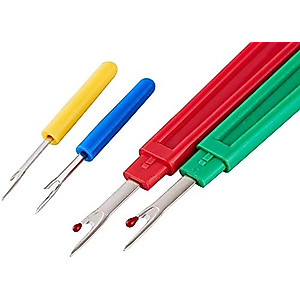 Seam Ripper, Sewing Stitch Ripper and Thread Remover Tool Kit, 2Big+2Small Thread Cutter and 1 Thread Snips (Blue)