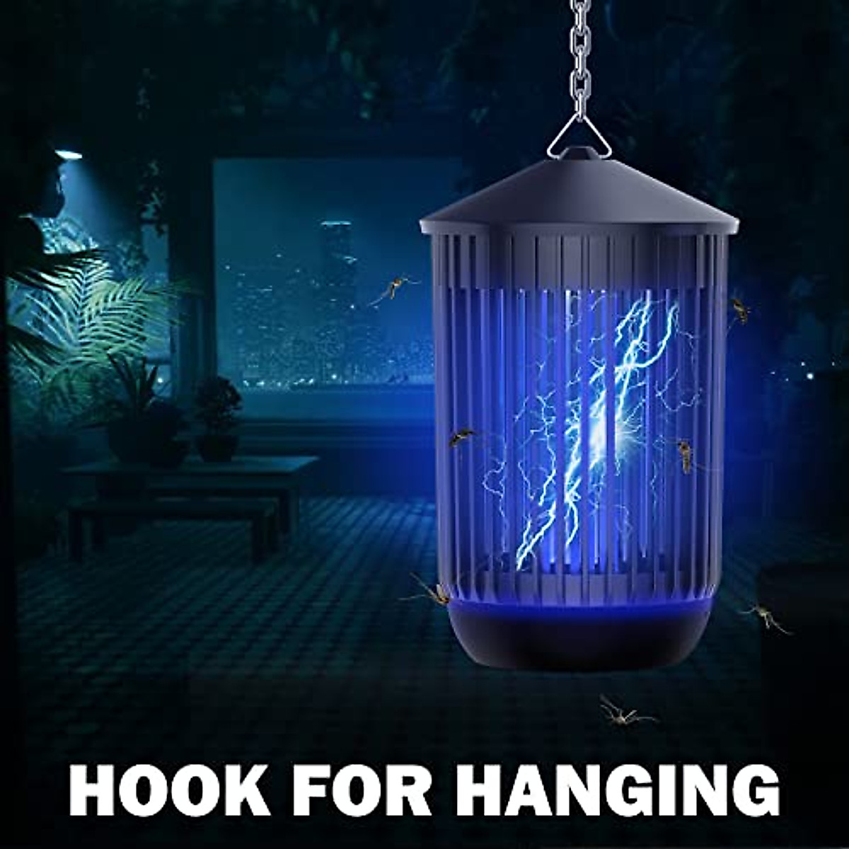 Electric Bug Zapper Outdoor, 4200V Electric Mosquito Zapper, 20w High Powered Pest Control Waterproof for Home, Backyard, Garden and Camping