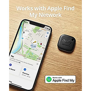 eufy Security by Anker SmartTrack (Black, 4Links +1Card), Works with Apple Find My (iOS Only), Item Tracker, Phone Finder, Water Resistant, Android Not Supported