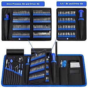 SHOWPIN Precision Repair Screwdriver Set: 191 in 1 Computer Repair Tool Kit with 164 Bits - Multi Screwdriver for Laptop PC Household Refrigerator Washing Machine Dryer HVAC
