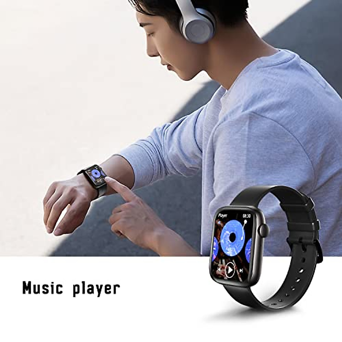 Smart Watch Make Calls,AMZSA Sport Smart Watch Support Calls dial 120+ Sport Modes Health Heart Rate Fitness Tracker Custom Watch Faces for andorid Phones Compatible with iPhone for Men Women