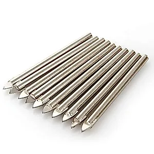 Diamond Drill Bits For Porcelain Tile,Boxwizard Tile Drill Bits 10Pcs 6Mm Tile Glass Ceramic Mirror Tungsten Carbide Drill Bit Set Spear Head Bosch Drill Bit Set
