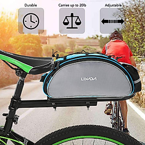 Lixada Bicycle Luggage Rack Retractable Aluminum Alloy Bicycle Holder Bicycle Rear Post Rack Bicycle Bag Luggage Cargo Carrier Rack