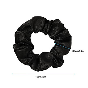 Scrunchies Hair Ties Satin Silk - Hair Bands Scrunchy for Thick Curl Hair No Crease Hair Accessories for Women Soft Hair Tie Ponytail Holder No Hurt Your Hair