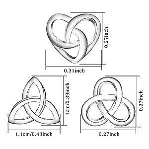 Sterling Silver Earrings for Women | Heart Celtic Love Knot Cross Triangle Vintage Stud hypoallergenic Earrings for Women Girls Jewelry Birthday Gifts