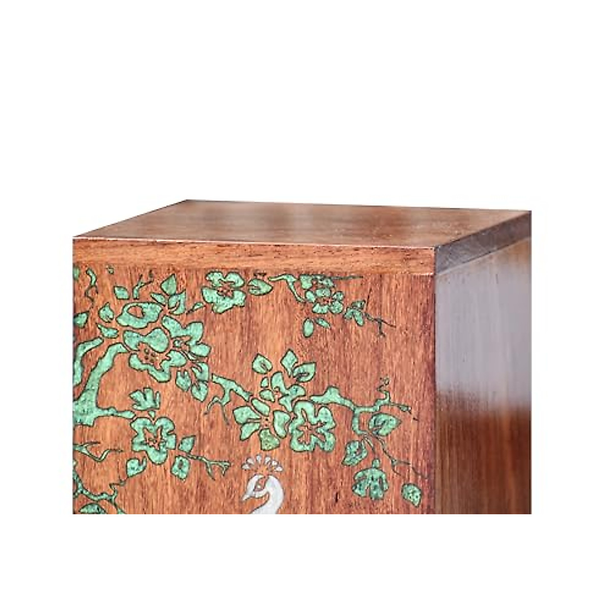 Peacock tree of life Resin Urn Wooden Urn Box Lichtenberg Figure Cremation Urn for Human Ashes Adult Large Funeral urn Ashes Urn for Ashes pet urn fractal burning urn Memorial Urn (LARGE up to 250 lb)