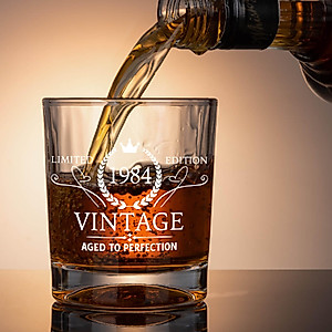 2024 40th Birthday Gifts Men, 1984 Whiskey Glasses, 40th Birthday Gifts, 40 Year Old Gifts For Men, Old Fashioned Glasses, 40 Birthday Gifts For Men, Gifts For 40th, 1984 Gifts For Men, Dad, Husband