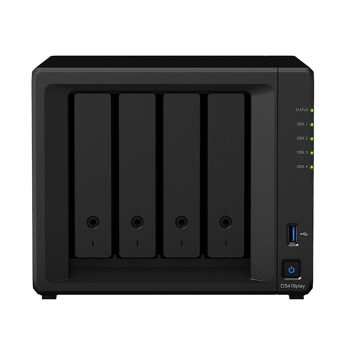 Synology DiskStation DS418play Mini Desktop NAS Server, Intel Celeron J3355 Dual-Core, 6GB DDR3L RAM, 4TB SSD, DSM Software