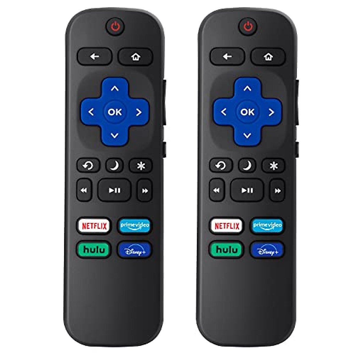 【Pack of 2】 Replacement Remote Control Compatible for Roku TV,for TCL Roku/for Hisense Roku/for Onn Roku(Not for Roku Stick,Box and Players)