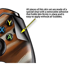 WraptorSkinz Decal Style Vinyl Skin Wrap compatible with XBOX One Original Wireless Controller Paint Blend Orange