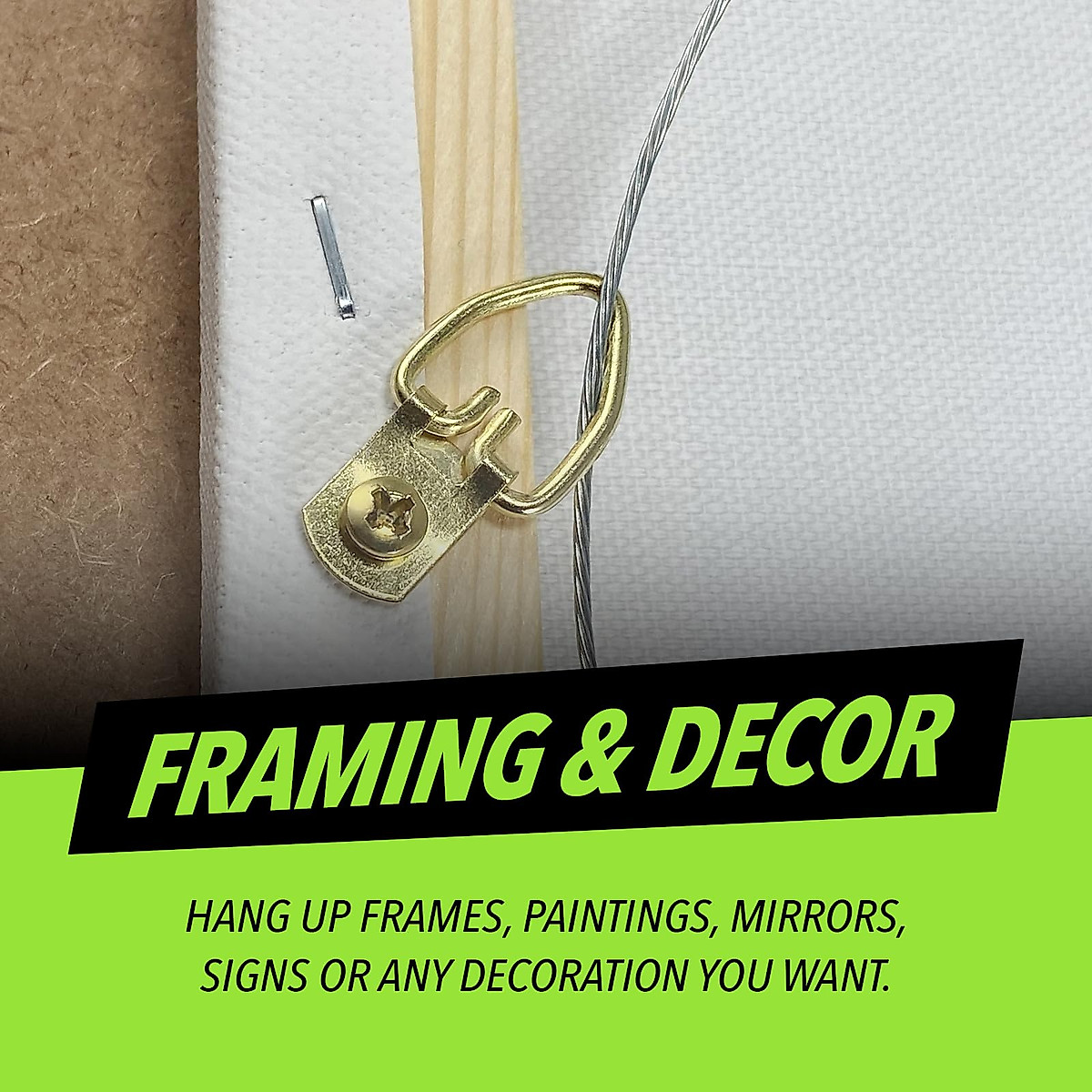 HANGDONE Picture Hanging Wire #5 50lbs 100-Feet, Flexible Steel Wire 16 Gauge for Hang Up Frame/Painting and Mirror