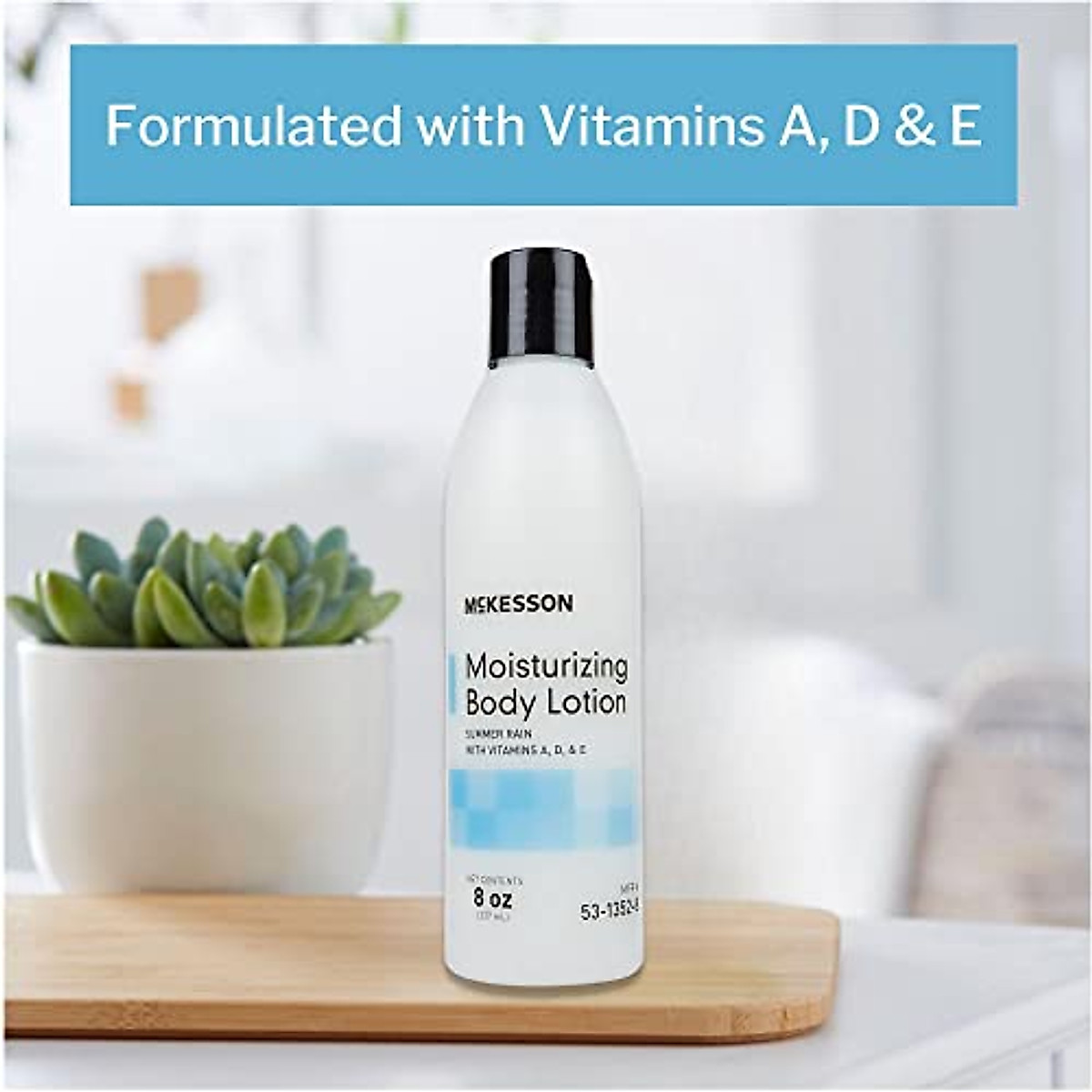 McKesson Moisturizing Body Lotion with Vitamins A, D, E, Summer Rain Scent, 8 oz, 1 Count