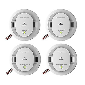 Kidde Hardwired Smoke & Carbon Monoxide Detector, AA Battery Backup, Voice Alerts, Interconnectable, LED Warning Light Indicators (Pack of 4)